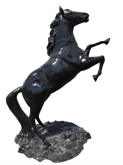 Rearing Colt Pegasus Painted Red Aluminum Outdoor Statues - Aluminum ...