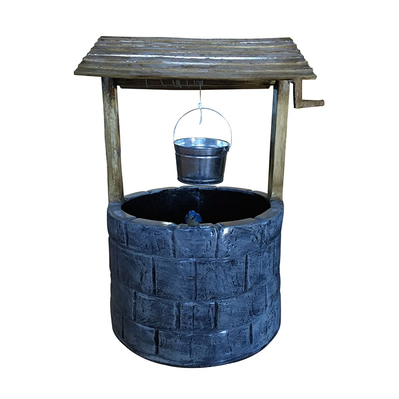 Wishing well 24" Wide Aluminum Garden Décor - Aluminum Sculptures